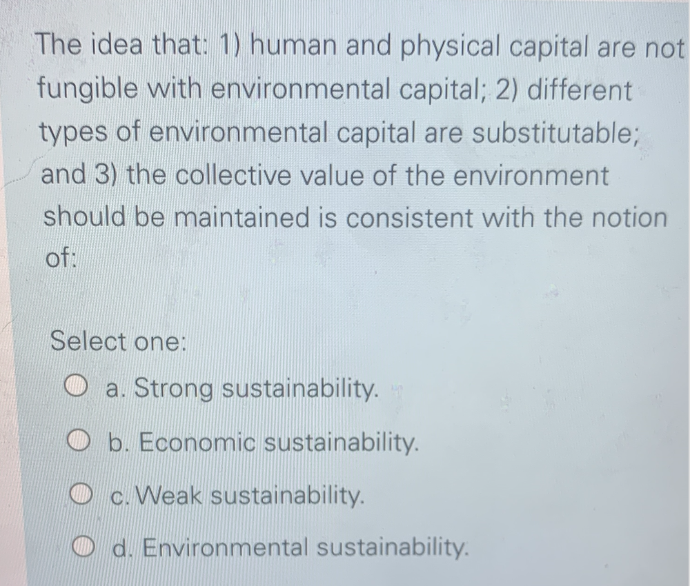 Solved The idea that: 1) human and physical capital are not | Chegg.com
