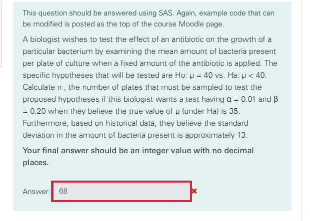 Solved This question should be answered using SAS. Again, | Chegg.com