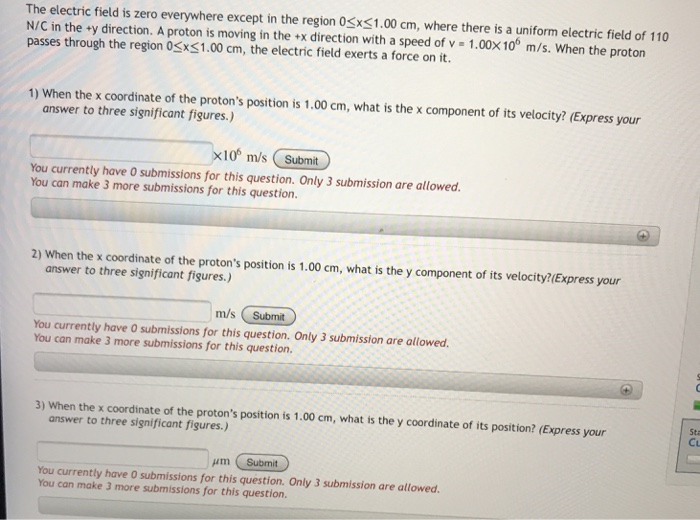 Solved The electric field is zero everywhere except in the | Chegg.com