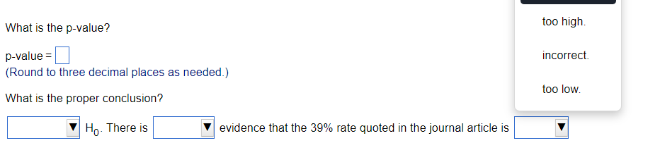 Solved A recent article in a reputable journal states that | Chegg.com