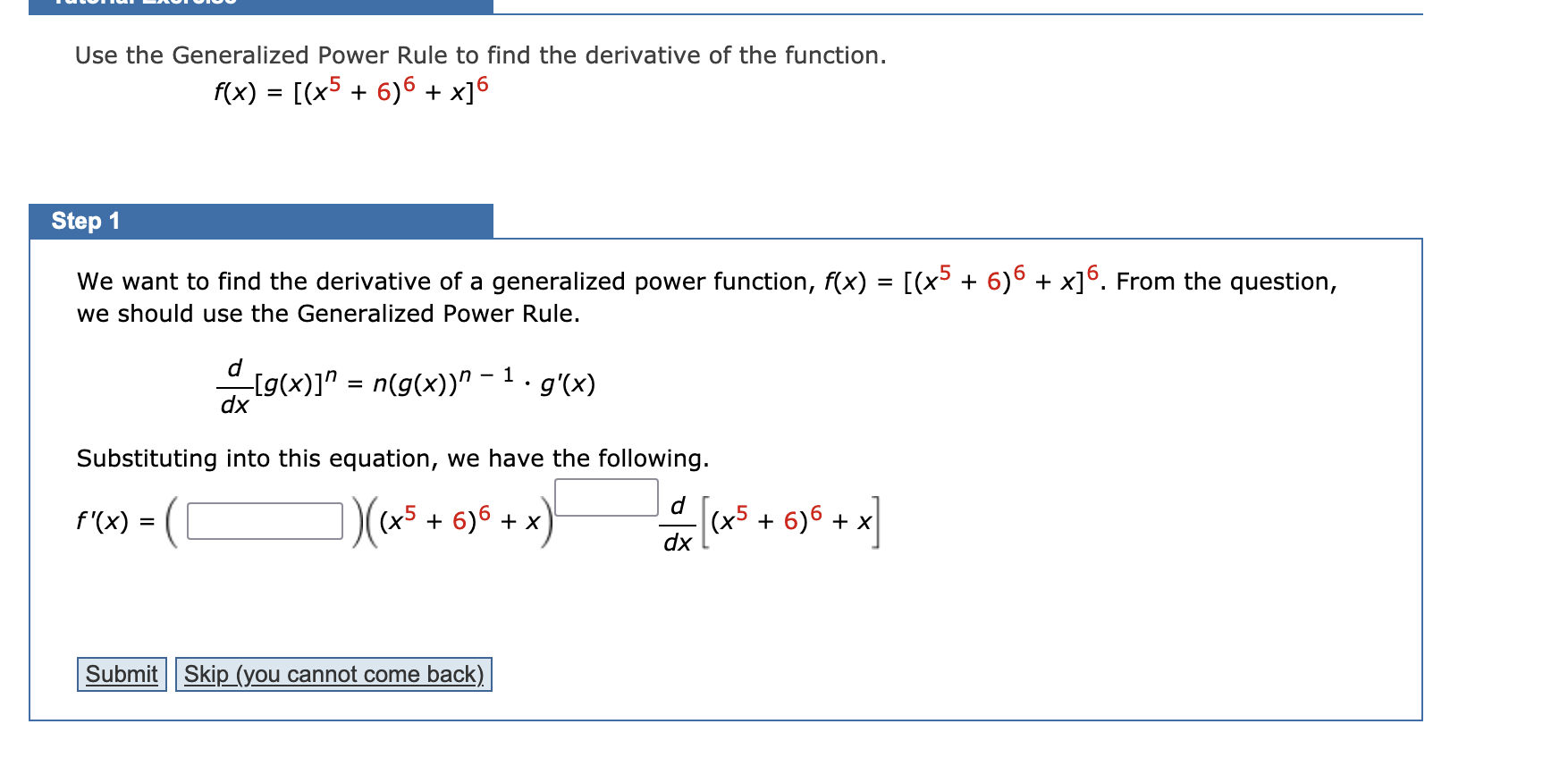 Solved Use the Generalized Power Rule to find the derivative | Chegg.com