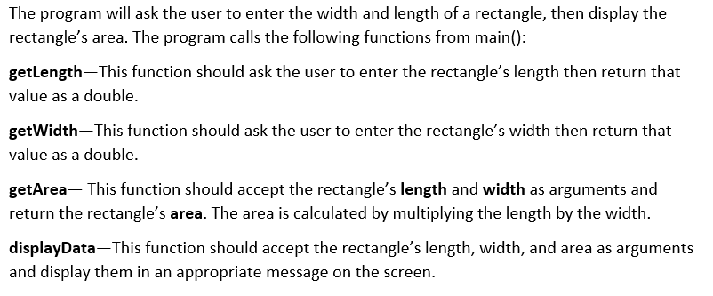 Solved The program will ask the user to enter the width and | Chegg.com