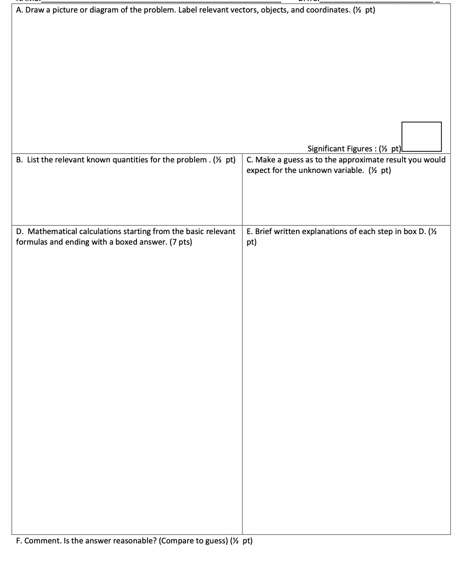 Solved A. Draw a picture or diagram of the problem. Label | Chegg.com