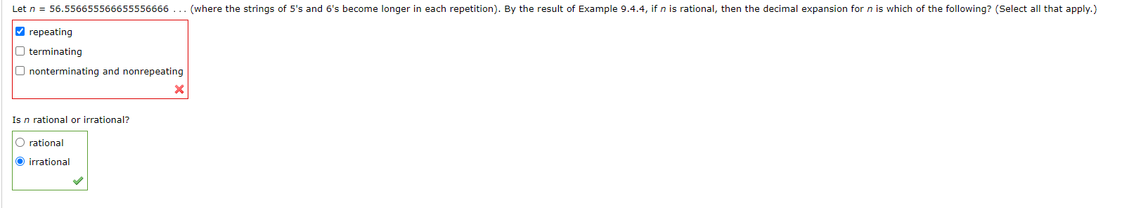 Solved repeating terminating nonterminating and nonrepeating | Chegg.com