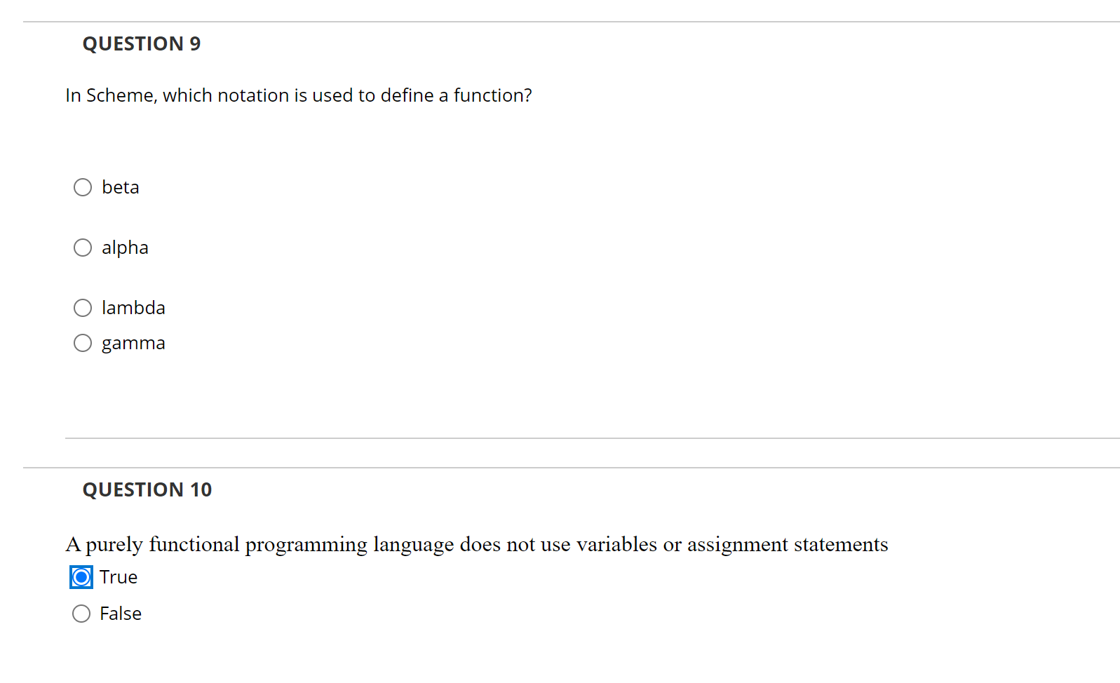 Solved QUESTION 7 In Scheme, the Boolean literals are 0 for | Chegg.com