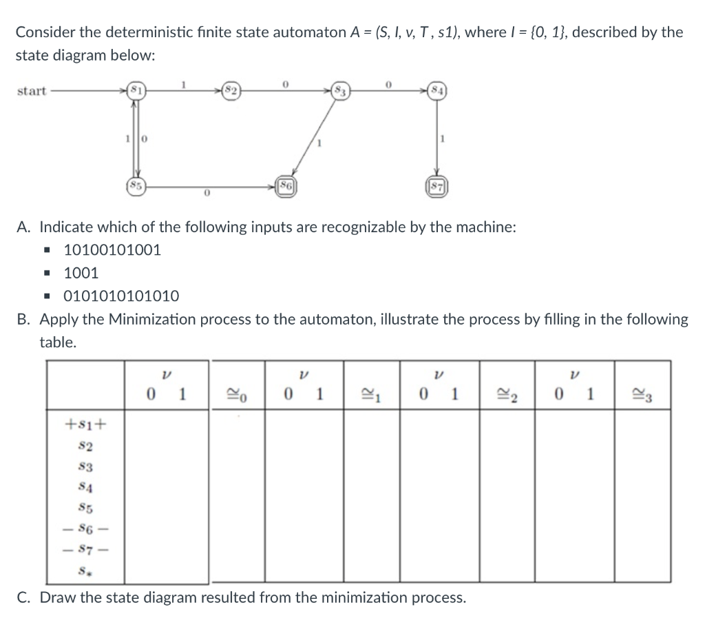Solved Consider The Deterministic Finite State Automaton A