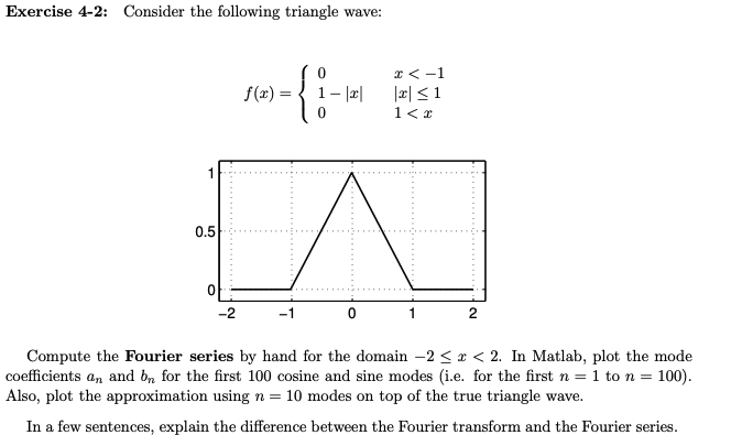 Solved Exercise 4-2: Consider the following triangle wave: | Chegg.com