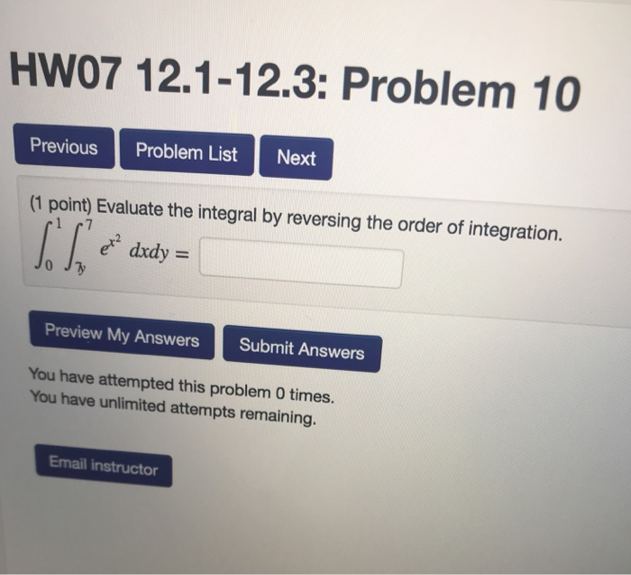 Solved HW07 12.1-12.3: Problem 10 Previous Problem List Next | Chegg.com