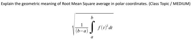 Solved Explain the geometric meaning of Root Mean Square | Chegg.com
