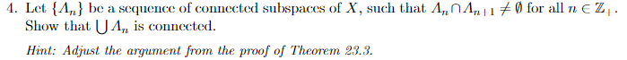 Solved Let {Λn} be ﻿a sequence of ﻿connected subspaces of x, | Chegg.com