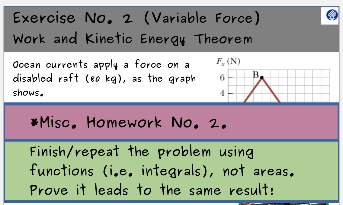 Work and Kinetic Energy TheoremOcean currents apply a | Chegg.com
