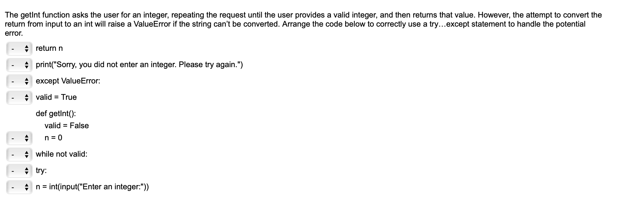 Solved The getint function asks the user for an integer, | Chegg.com