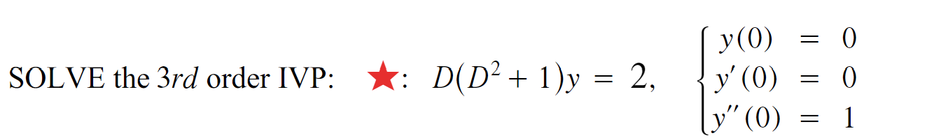 Solved SOLVE the 3rd order IVP: | Chegg.com