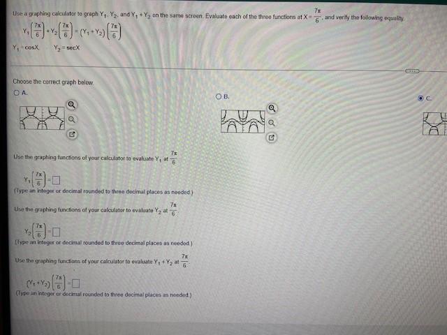 Solved Use a graphing calculator to graph Y, Y, and YG + Y | Chegg.com