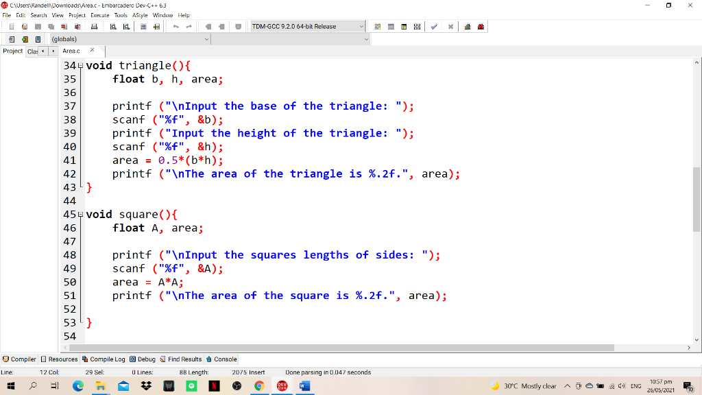 Solved * // calculation and CAUsers Randell Desktop | Chegg.com