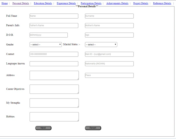 Create a Simple Java CV/Resume Builder (JAVA GUI | Chegg.com