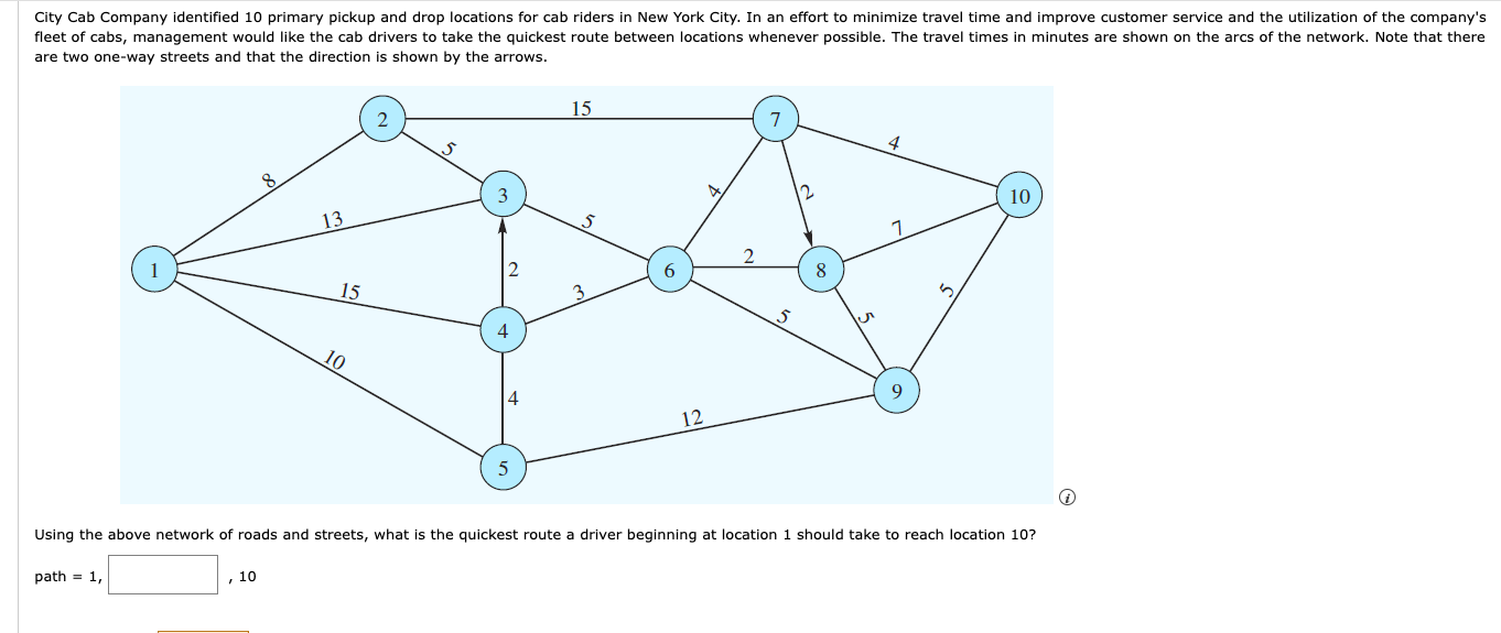 Solved are two one-way streets and that the direction is | Chegg.com