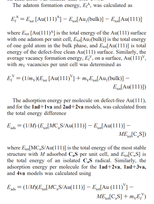 Solved The adatom formation energy, EA, was calculated as EA | Chegg.com