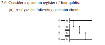 Solved 2.6 Consider a quantum register of four qubits. (a) | Chegg.com