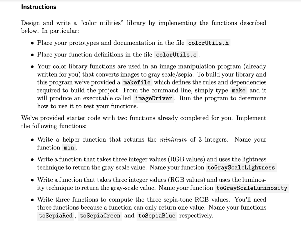Solved 3.2 Writing Functions Images are made up of | Chegg.com