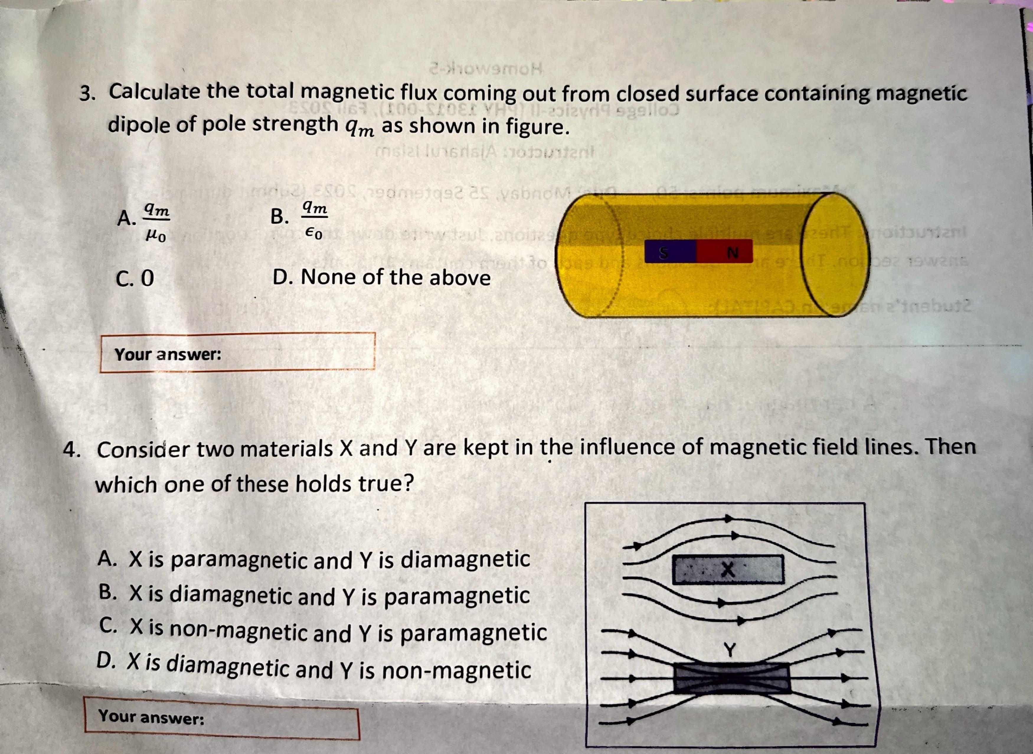 Solved 3. Calculate the total magnetic flux coming out from | Chegg.com