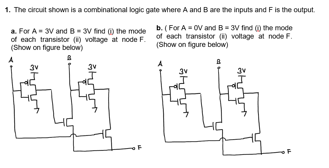 Solved The circuit shown is a combinational logic gate where | Chegg.com