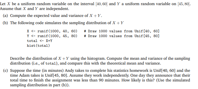 Solved Let X be a uniform random variable on the interval | Chegg.com