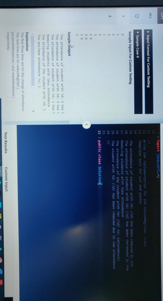 1 > import java.util.*; ALL Input Format For Custom | Chegg.com
