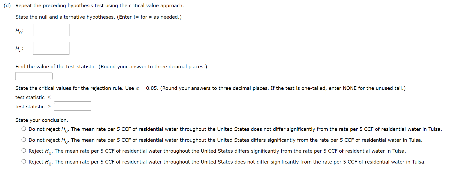 H0: Ha:μ!=21.62 (b) What is the test statistic for | Chegg.com