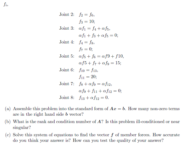 Answer using MATLAB and Linear Algebra to solve the | Chegg.com