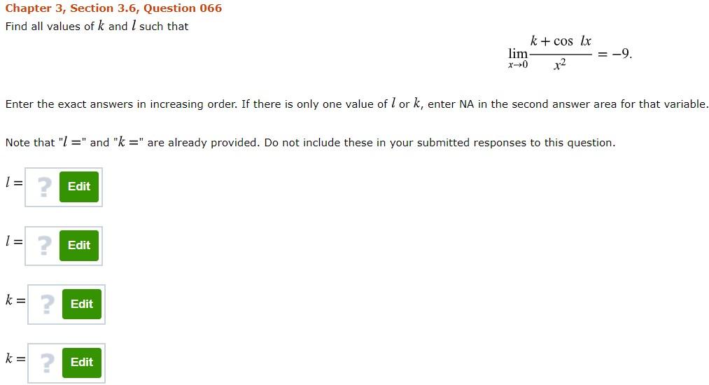 Solved Chapter 3, Section 3.6, Question 066 Find all values | Chegg.com