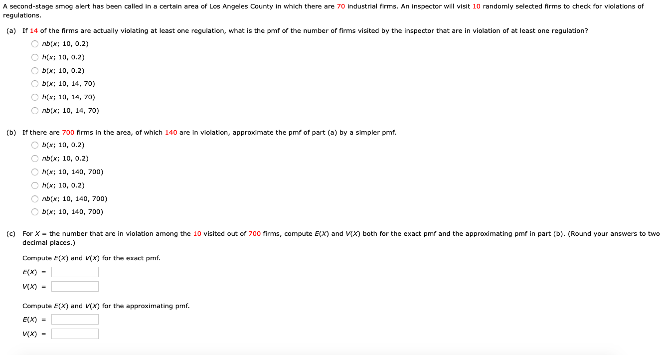 Solved A second-stage smog alert has been called in a | Chegg.com