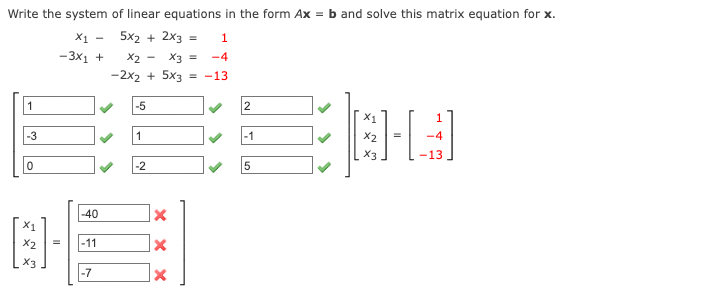 Solved Write the system of linear equations in the form Ax=b | Chegg.com