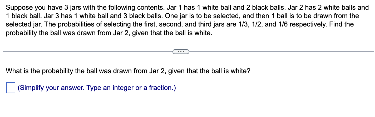 Solved Suppose you have 3 jars with the following contents. | Chegg.com