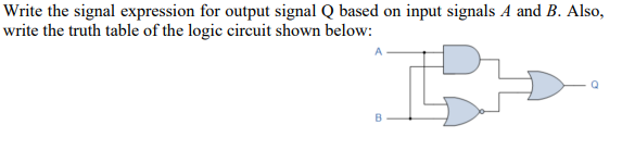 Solved Write the signal expression for output signal Q based | Chegg.com