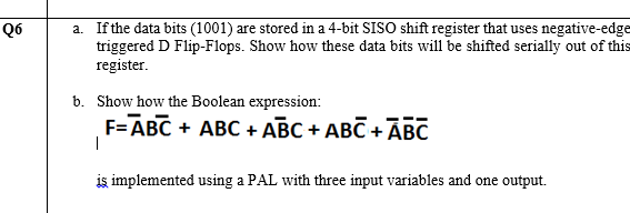 Solved Q6 a. If the data bits (1001) are stored in a 4-bit | Chegg.com