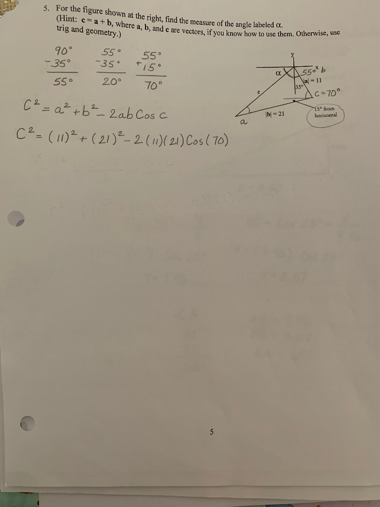 Solved 5. For the figure shown at the right find the measure | Chegg.com