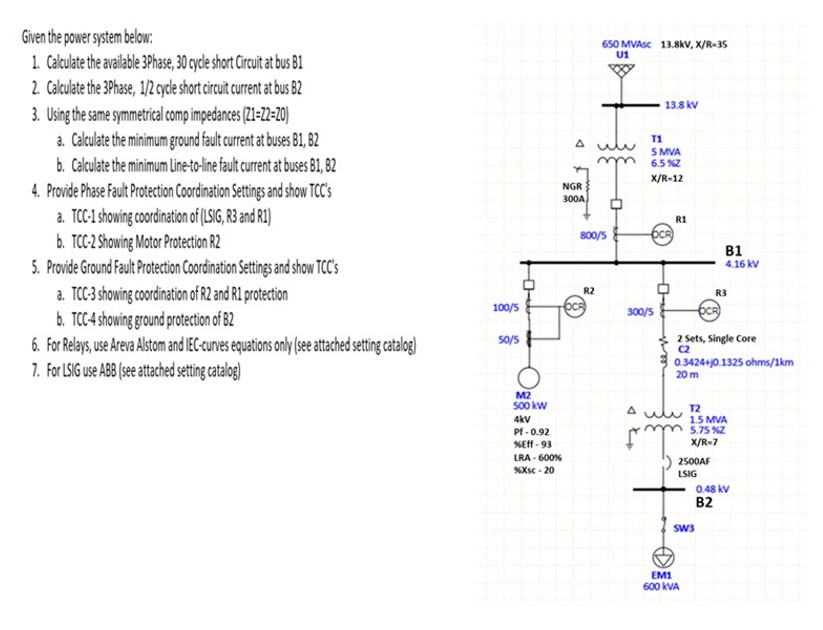 Solved Given the power system below: Given the power system | Chegg.com