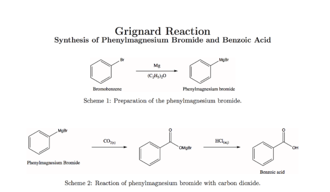 Solved Grignard Reaction Synthesis of Phenylmagnesium | Chegg.com