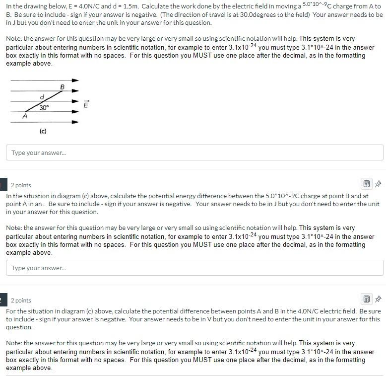 Solved In the drawing below, E=4.0 N/C and d=1.5 m. | Chegg.com