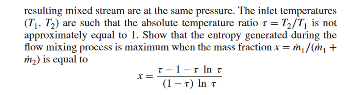Solved resulting mixed stream are at the same pressure. The | Chegg.com