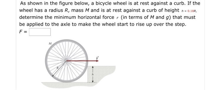 Solved As shown in the figure below, a bicycle wheel is at | Chegg.com