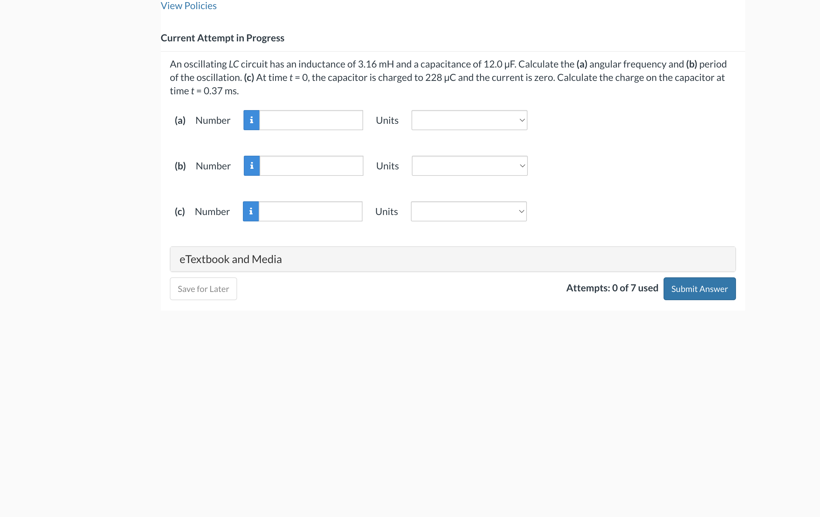 Solved View Policies Current Attempt in Progress An | Chegg.com