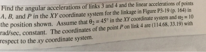 Solved Find the angular accelerations of links 3 and 4 and | Chegg.com