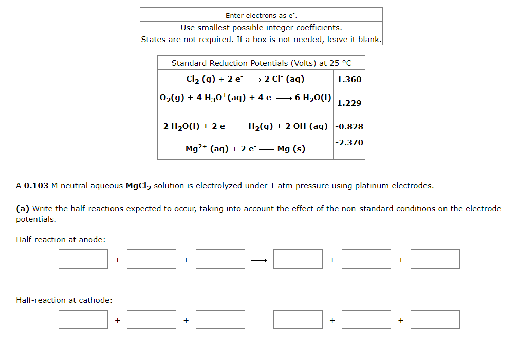 Solved A 0.103M neutral aqueous MgCl2 solution is | Chegg.com