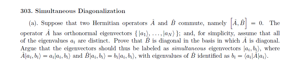 Solved 303 Simultaneous Diagonalization A Suppose That
