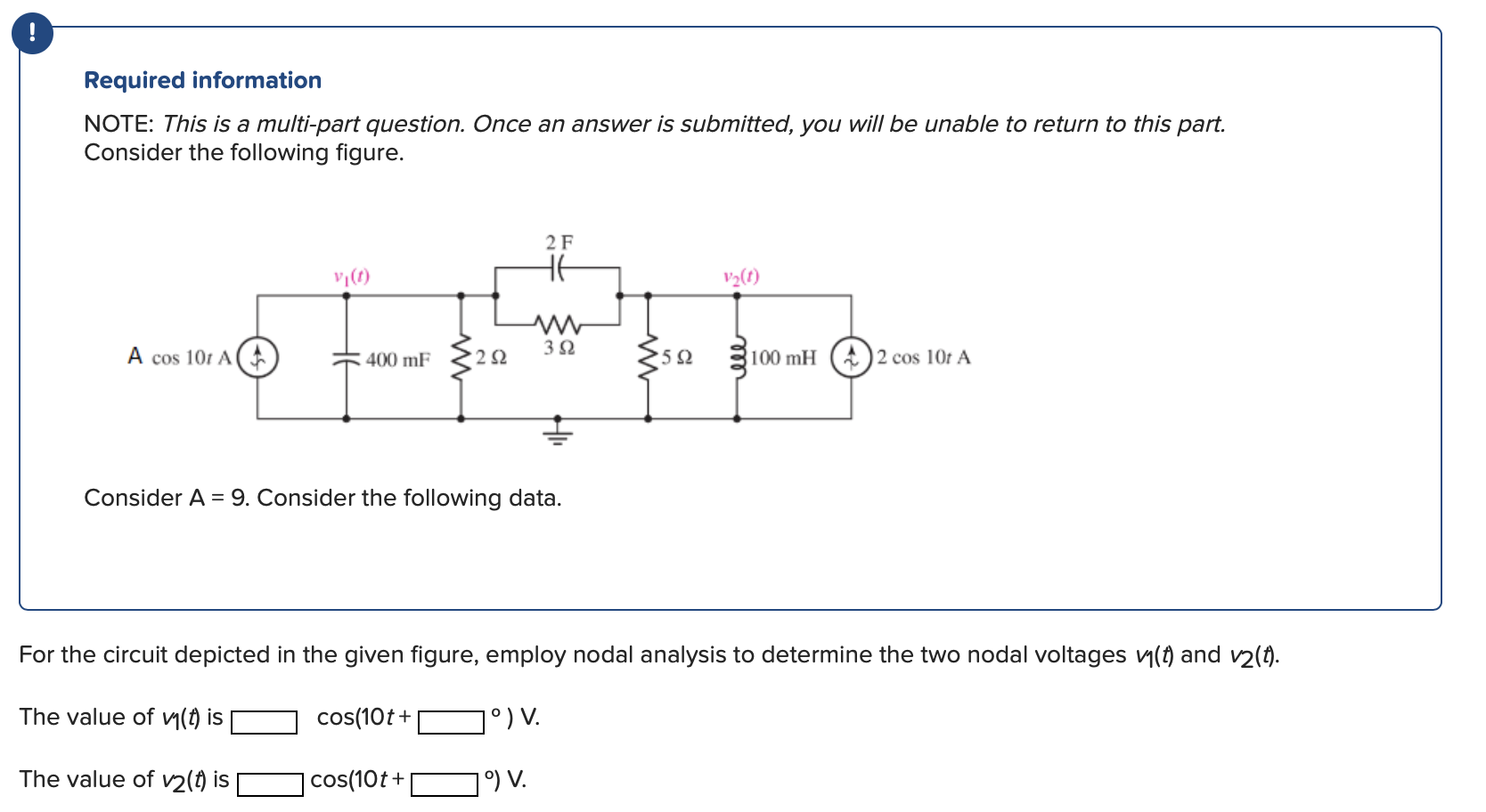 Solved Required information NOTE: This is a multi-part | Chegg.com