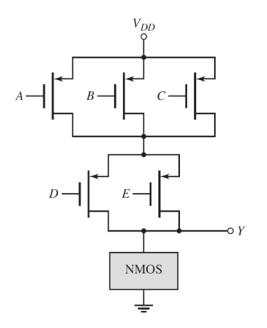 Solved A) What is the Logic Function B)Sketch the NMOS | Chegg.com