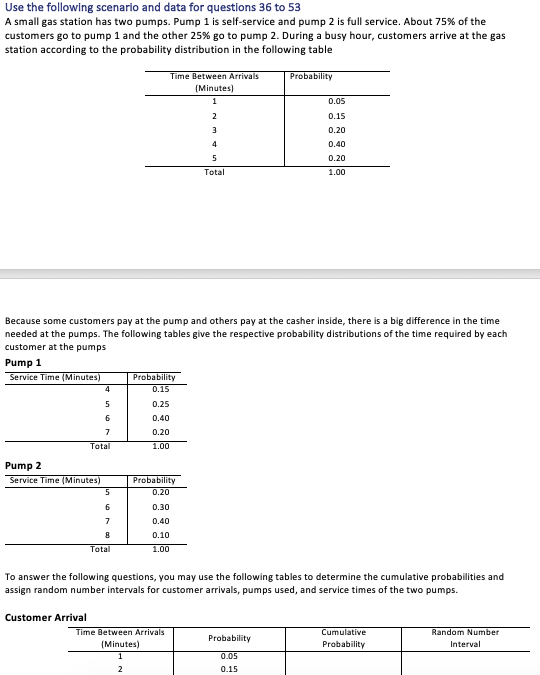 Use the following scenario and data for questions 36 | Chegg.com