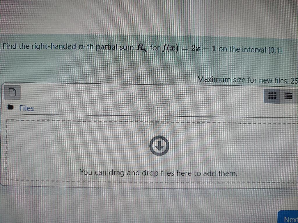 Solved Find the right-handed n-th partial sum Rn for | Chegg.com